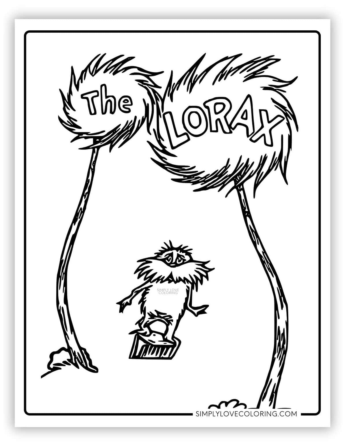 The Lorax Coloring Pages (Free PDF Printables) - Simply Love Coloring