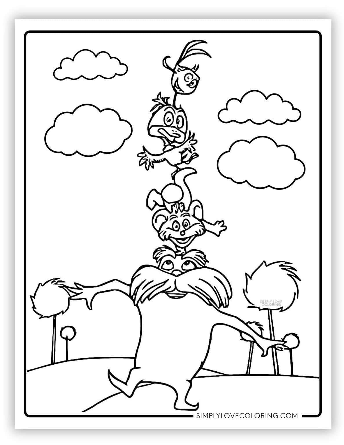 The Lorax Coloring Pages (Free PDF Printables) - Simply Love Coloring