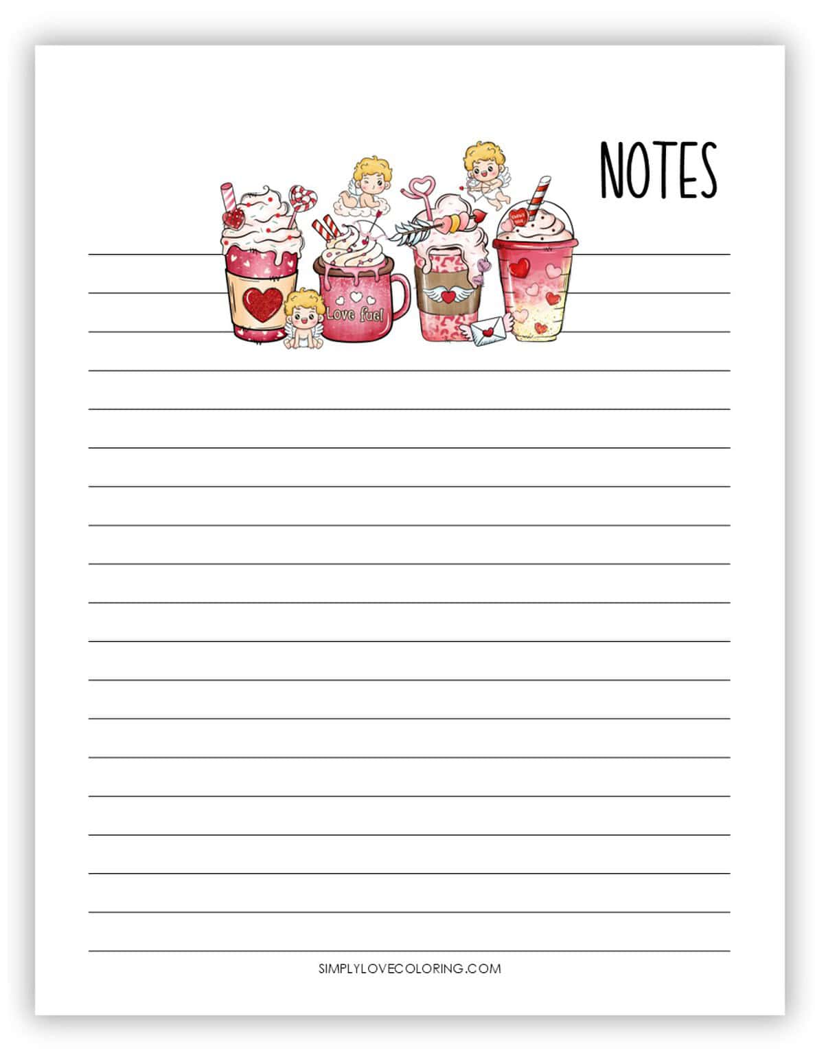 Valentine's Day Printable Note Pages (Free PDF Downloads) - Simply Love ...