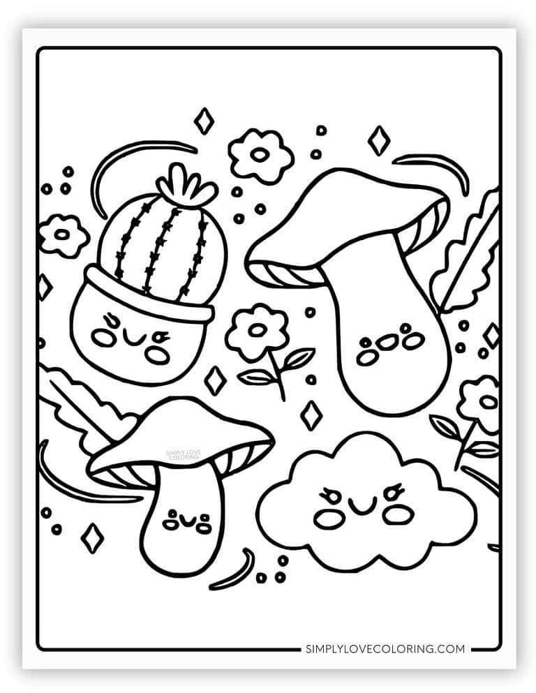 44 Kawaii Coloring Pages (Free PDF Printables) - Simply Love Coloring
