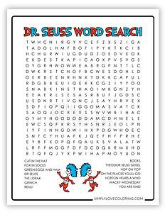 Dr. Seuss Word Search Printables (Free PDF Downloads) - Simply Love ...