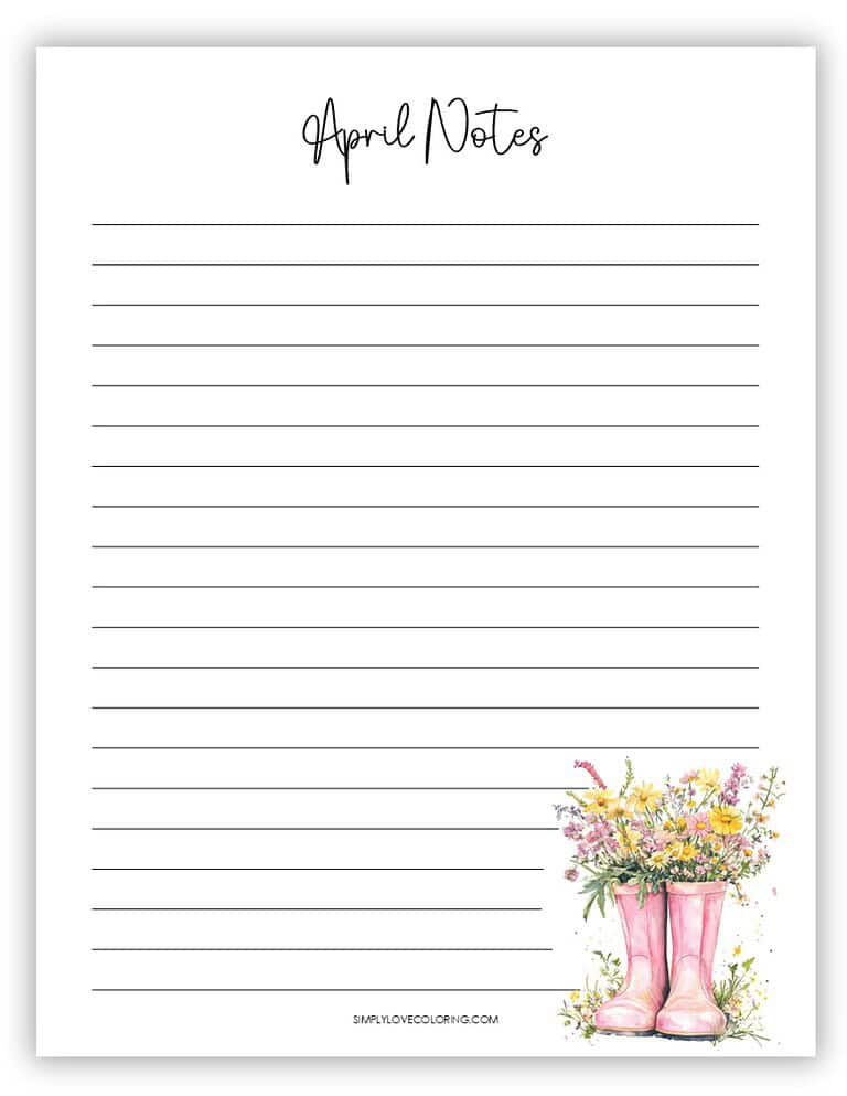 April Planner Printables (Free PDF Download) - Simply Love Coloring