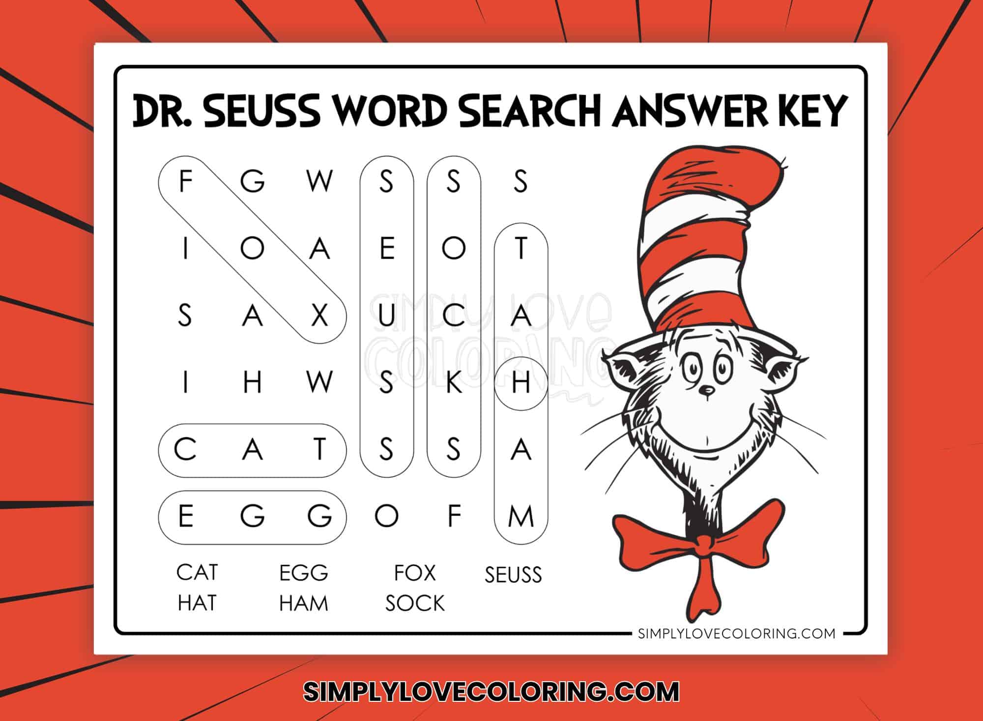 Dr. Seuss Word Search Printables (Free PDF Downloads) - Simply Love ...