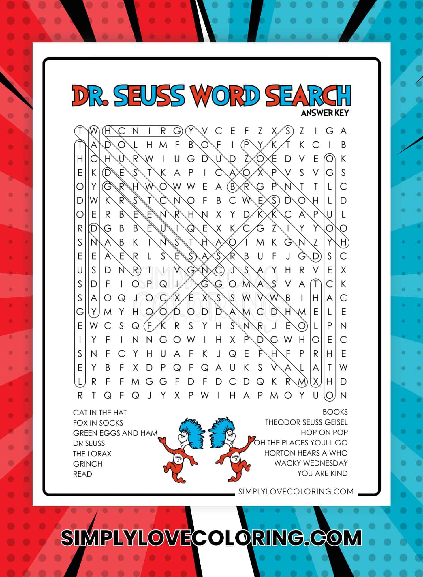 Dr. Seuss Word Search Printables (Free PDF Downloads) - Simply Love ...