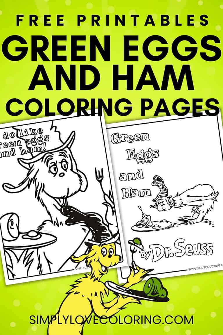 Green Eggs and Ham Coloring Pages (Free PDF Printables) - Simply Love ...
