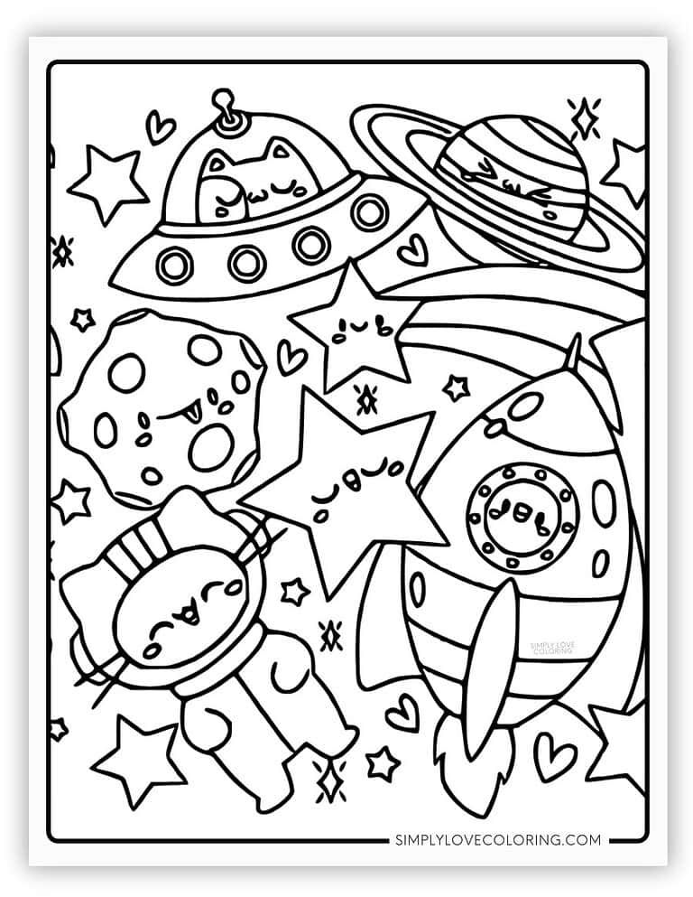 44 Kawaii Coloring Pages (Free PDF Printables) - Simply Love Coloring