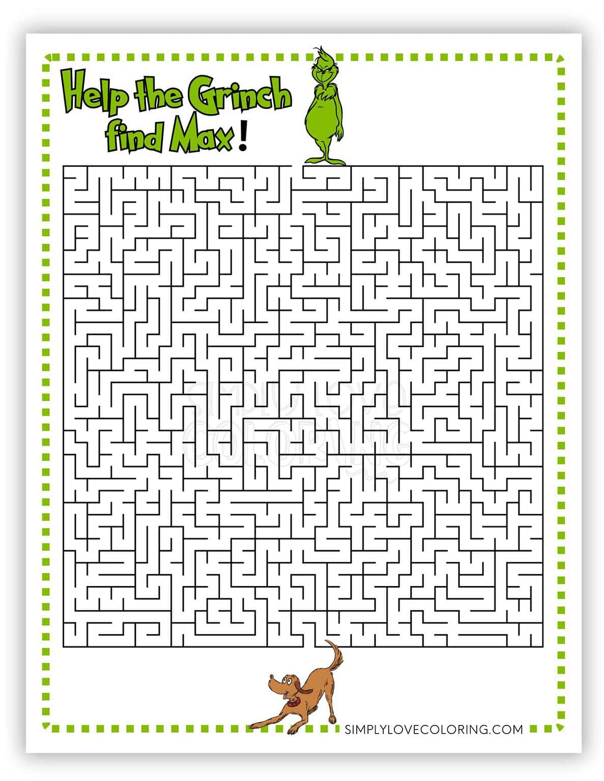 Dr. Seuss Maze Printables (Free PDF Downloads) - Simply Love Coloring