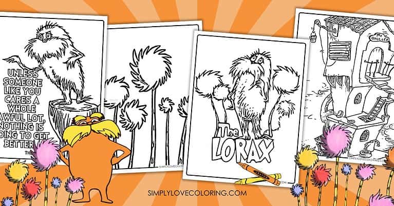 The Lorax Coloring Pages (Free PDF Printables) - Simply Love Coloring