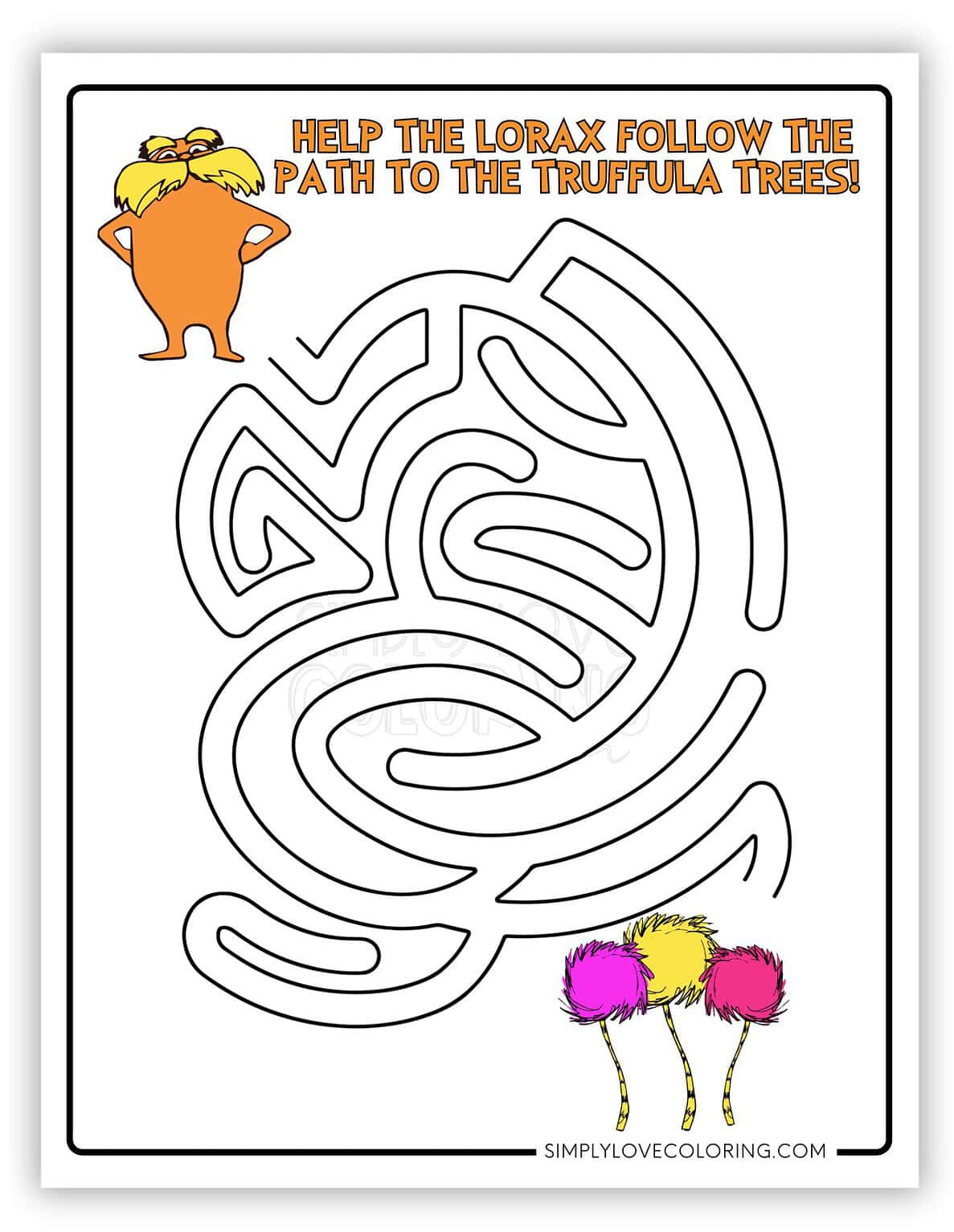 Dr. Seuss Maze Printables (Free PDF Downloads) - Simply Love Coloring