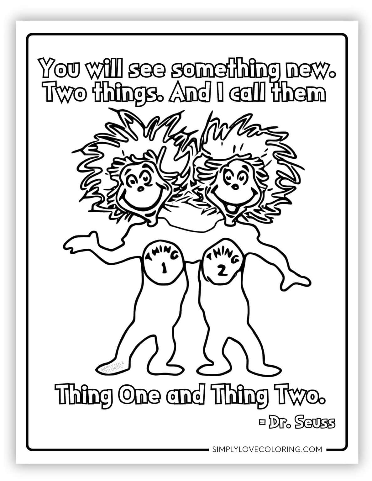 Dr. Seuss Coloring Pages (Free PDF Printables) - Simply Love Coloring