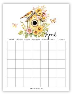 April Planner Printables (Free PDF Download) - Simply Love Coloring