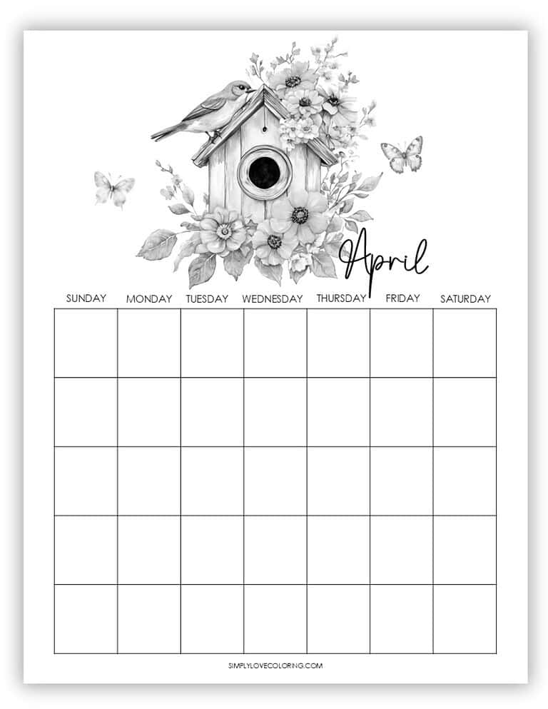 April Planner Printables (Free PDF Download) - Simply Love Coloring