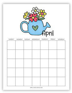 April Planner Printables (Free PDF Download) - Simply Love Coloring