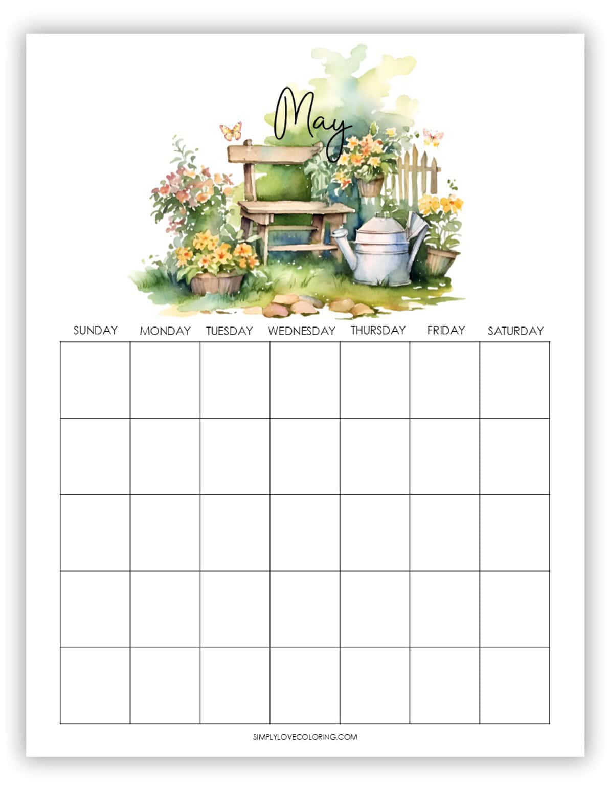May Planner Printables (Free PDF Downloads) - Simply Love Coloring
