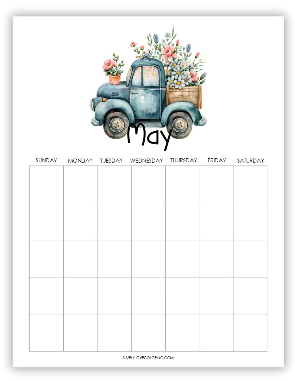 May Planner Printables (Free PDF Downloads) - Simply Love Coloring