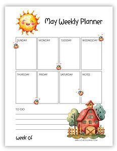 May Planner Printables (Free PDF Downloads) - Simply Love Coloring