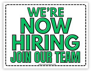 Now Hiring Sign Printable (Free PDF Downloads) - Simply Love Coloring