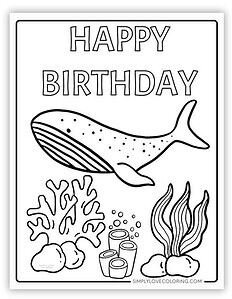 42 Happy Birthday Coloring Pages (Free PDF Printables) - Simply Love ...