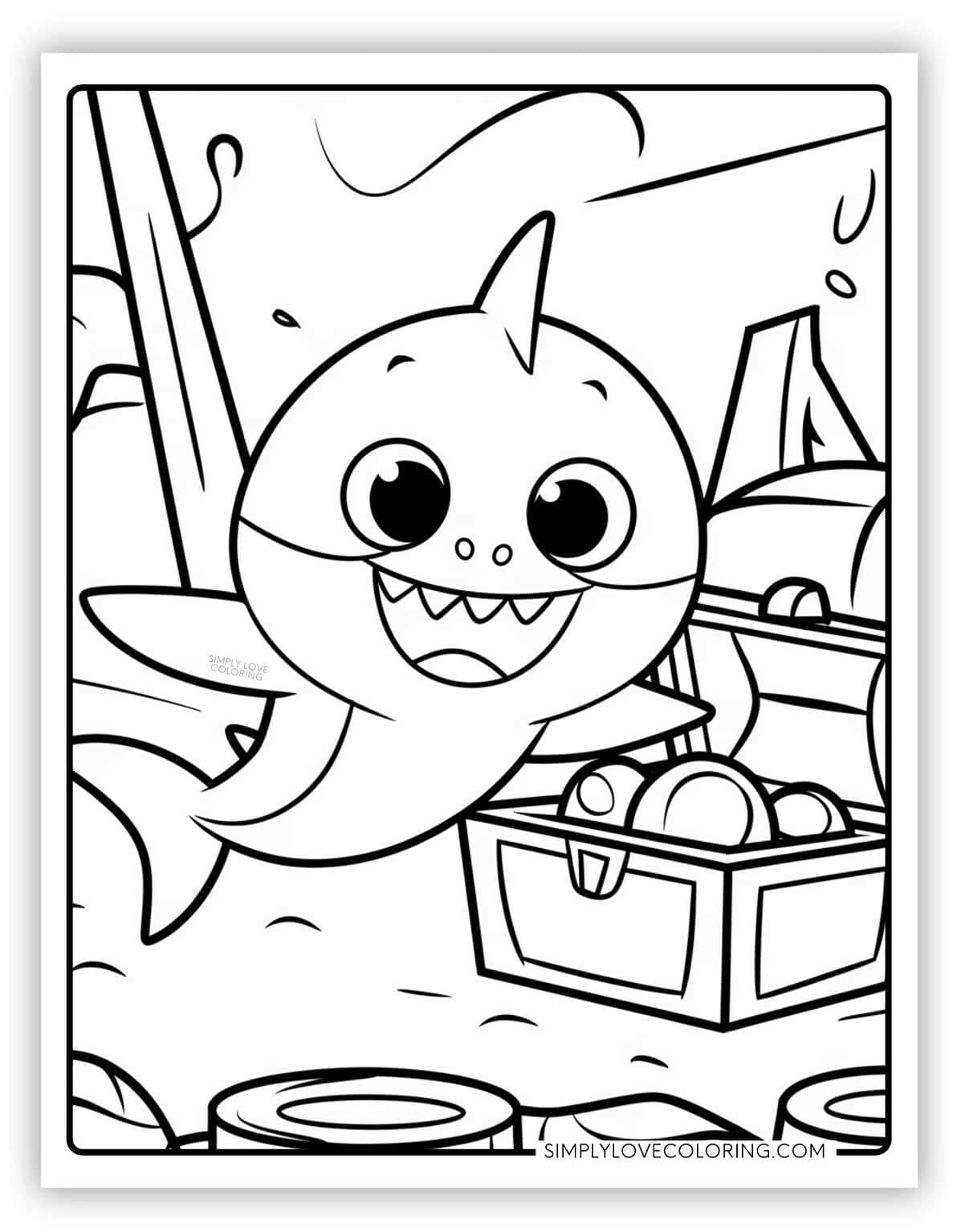 27 Baby Shark Coloring Pages (Free PDF Printables) - Simply Love Coloring