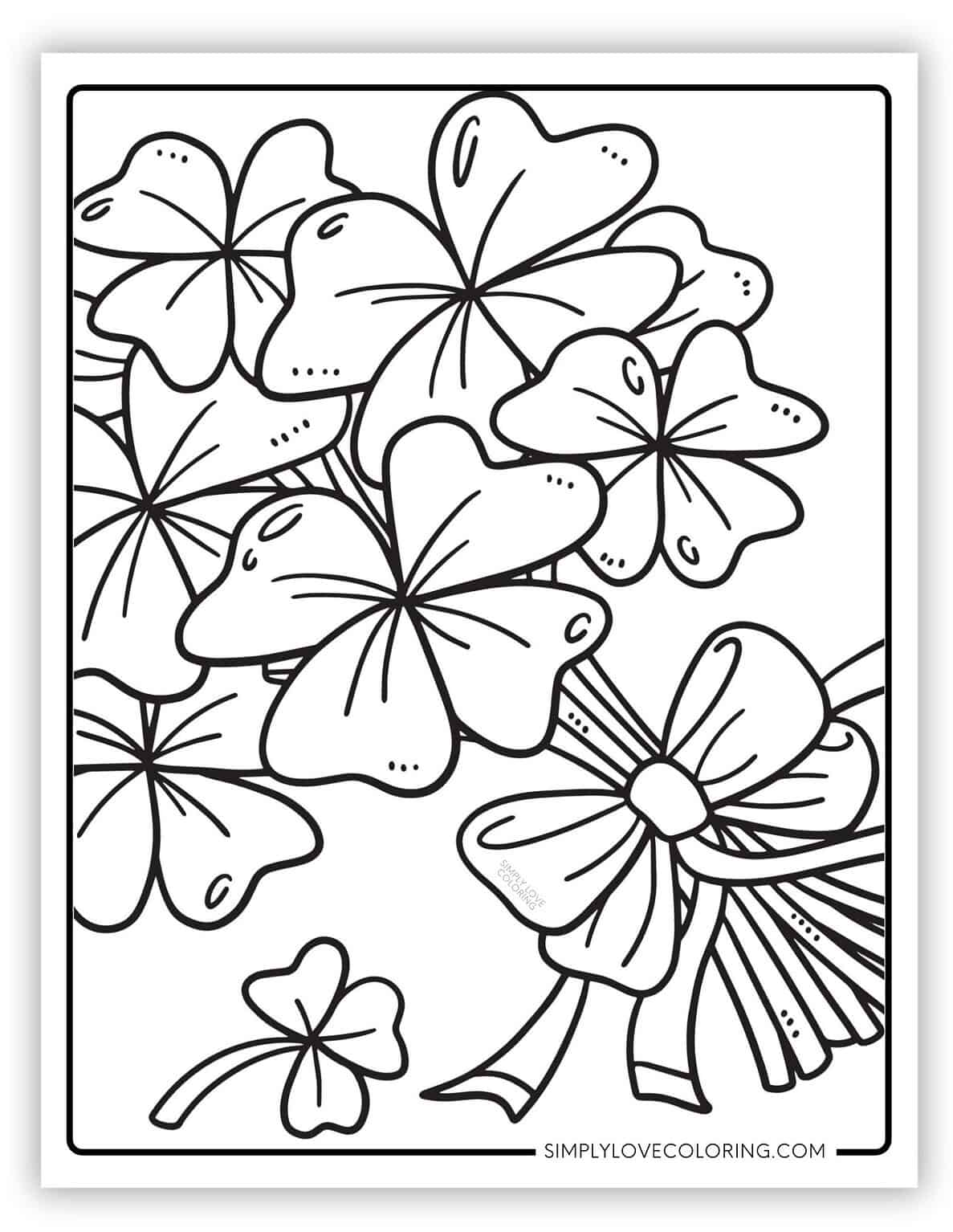 Shamrock Coloring Pages (Free PDF Printables) - Simply Love Coloring