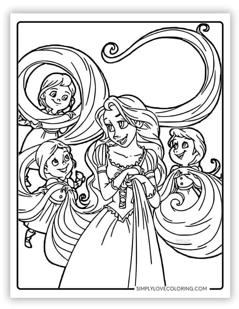 Tangled Coloring Pages (Free PDF Printables) - Simply Love Coloring
