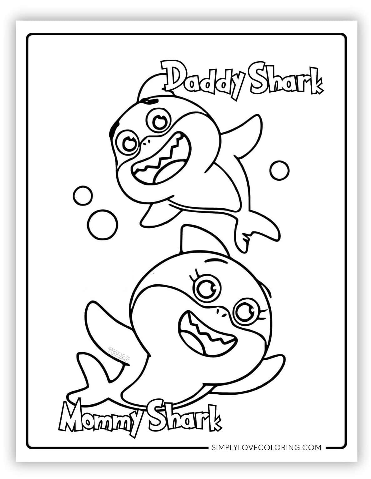 27 Baby Shark Coloring Pages (Free PDF Printables) - Simply Love Coloring