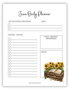 June Planner Printables (Free PDF Downloads) - Simply Love Coloring
