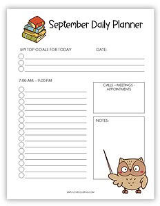 September Planner Printables (Free PDF Downloads) - Simply Love Coloring