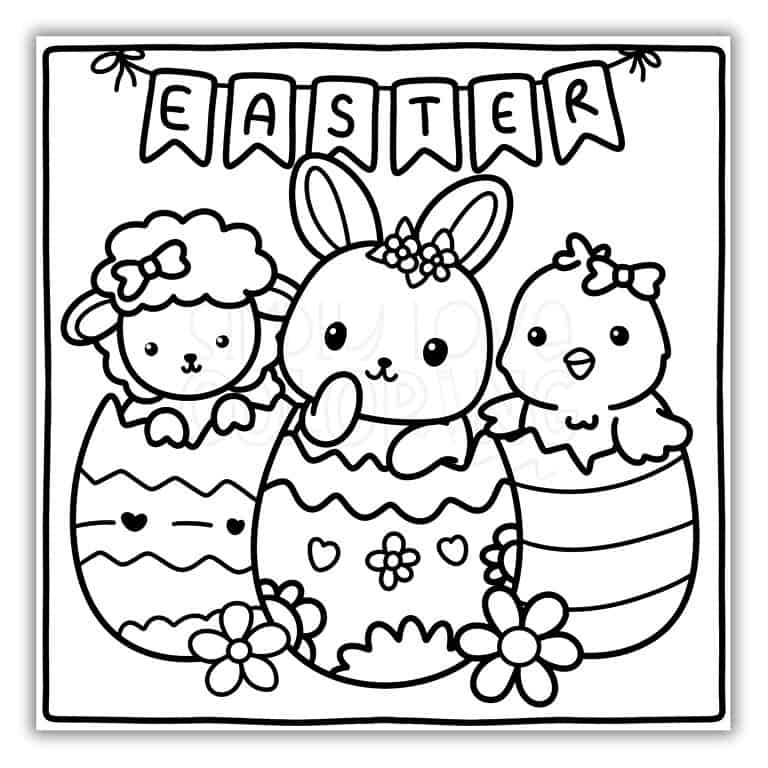 Cute Easter Coloring Pages for Adults (Free PDF Printables) - Simply ...