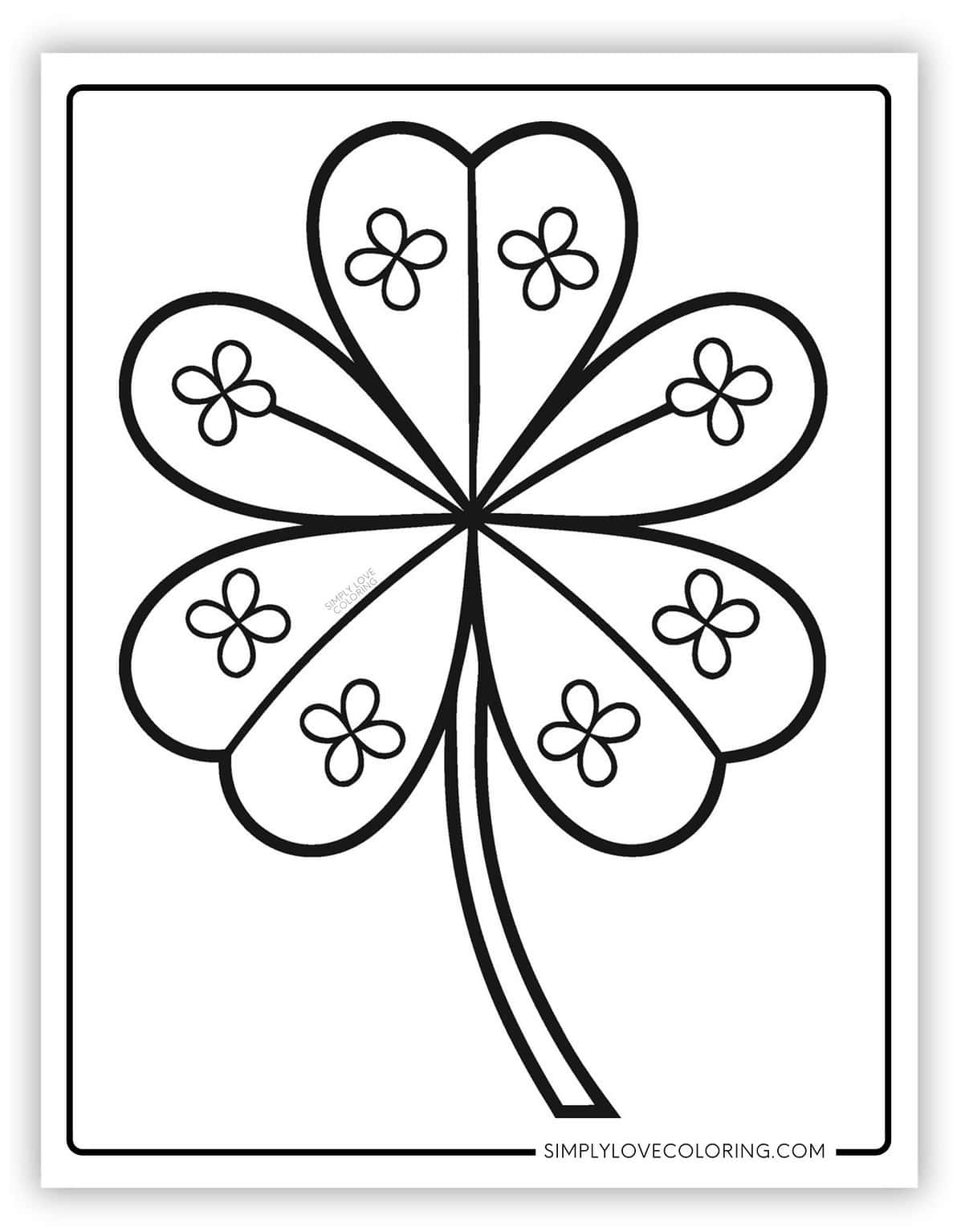 Shamrock Coloring Pages (Free PDF Printables) - Simply Love Coloring