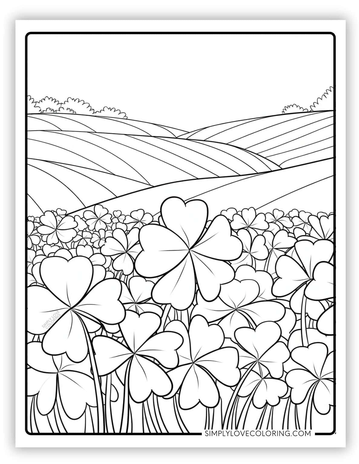 Shamrock Coloring Pages (Free PDF Printables) - Simply Love Coloring