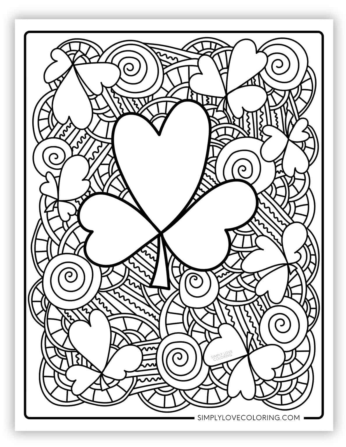 Shamrock Coloring Pages (Free PDF Printables) - Simply Love Coloring