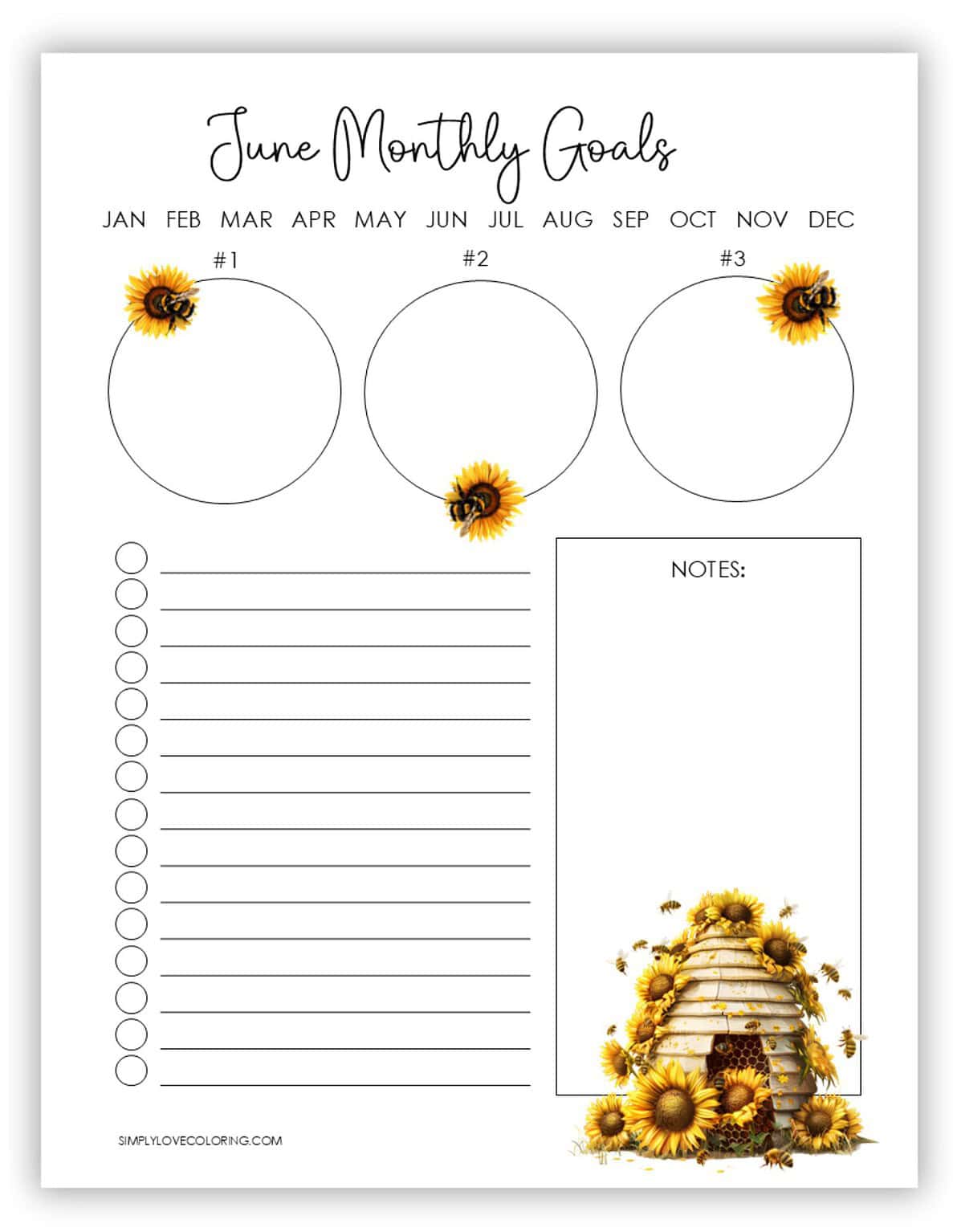 June Planner Printables (Free PDF Downloads) - Simply Love Coloring