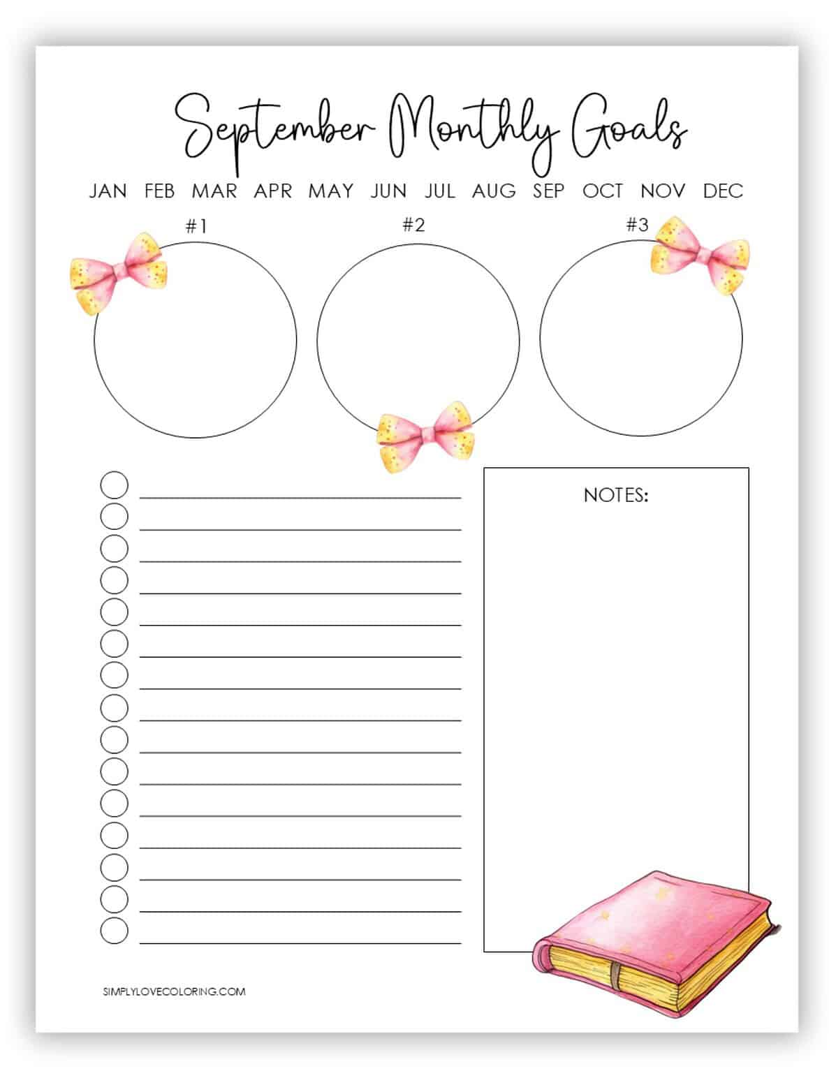 September Planner Printables (Free PDF Downloads) - Simply Love Coloring