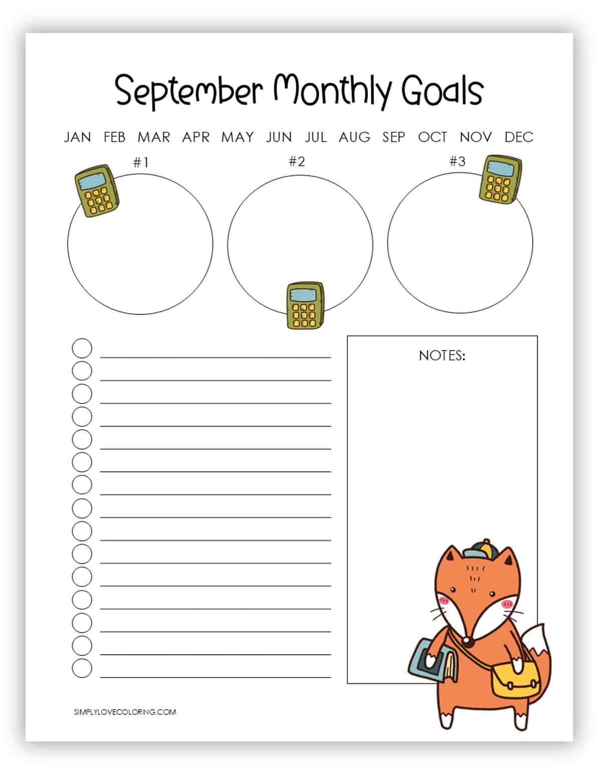 September Planner Printables (Free PDF Downloads) - Simply Love Coloring