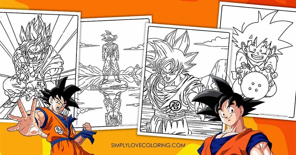 Goku Coloring Pages (Free PDF Printable) - Simply Love Coloring