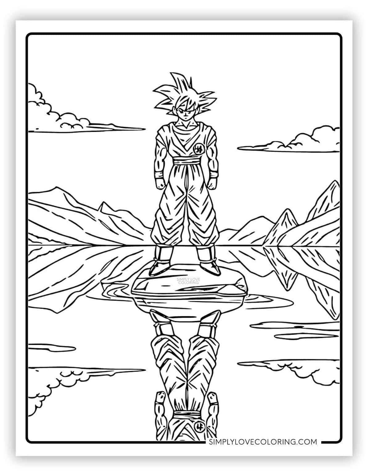 Goku Coloring Pages (Free PDF Printable) - Simply Love Coloring