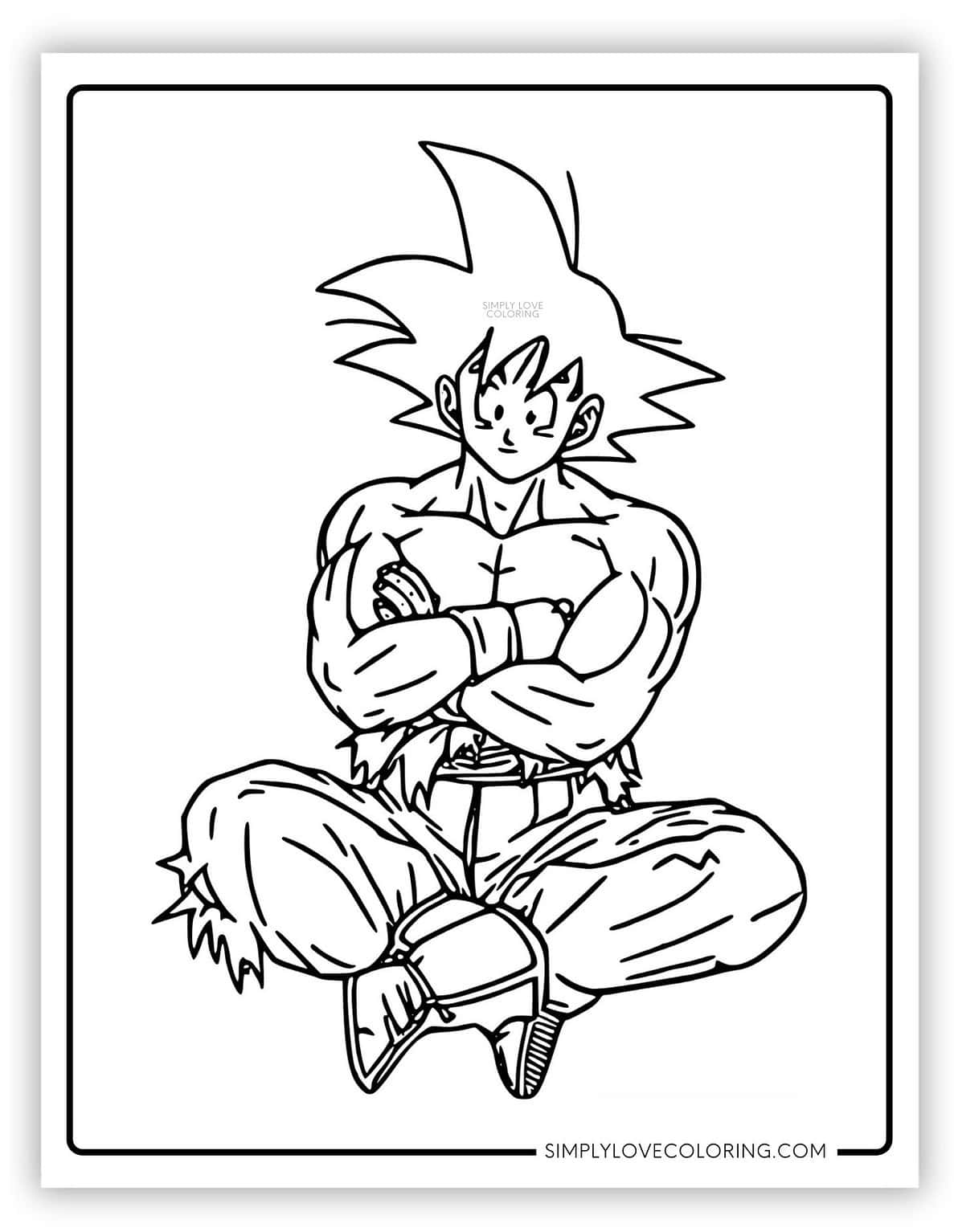 Goku Coloring Pages (Free PDF Printable) - Simply Love Coloring
