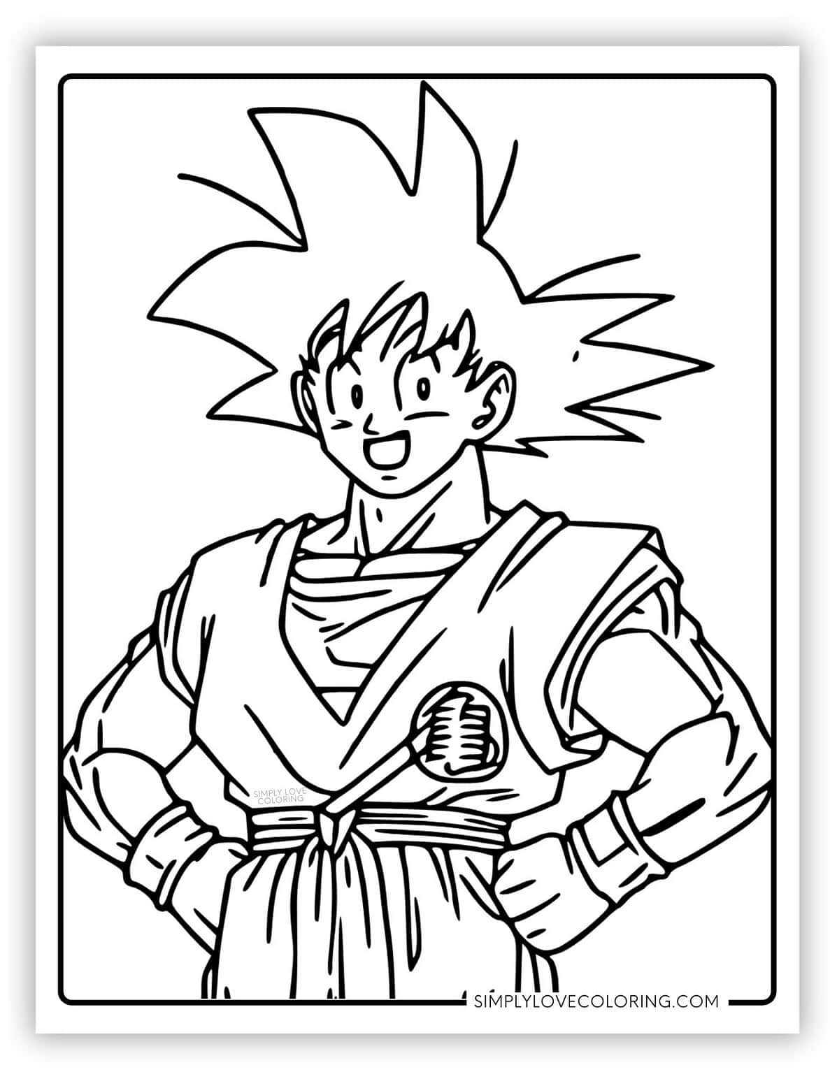 Goku Coloring Pages (Free PDF Printable) - Simply Love Coloring