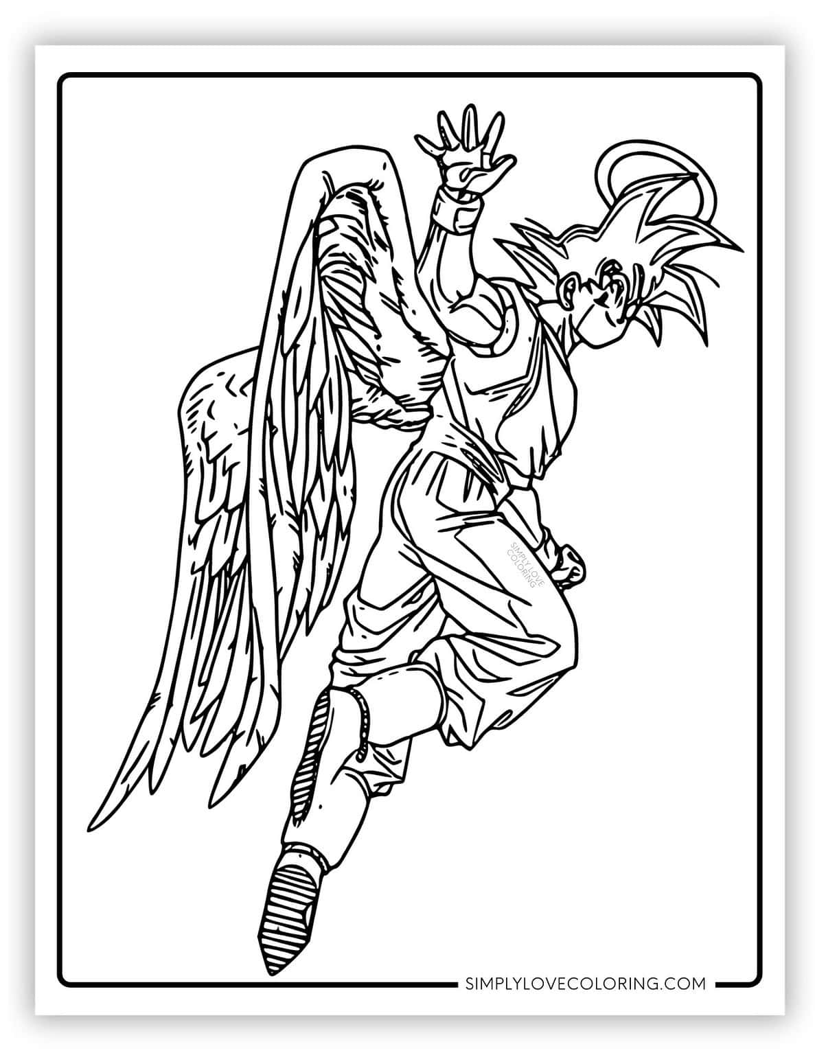 Goku Coloring Pages (Free PDF Printable) - Simply Love Coloring