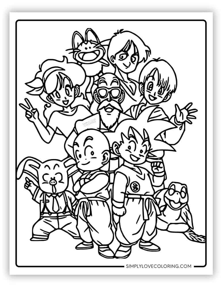 Goku Coloring Pages (Free PDF Printable) - Simply Love Coloring
