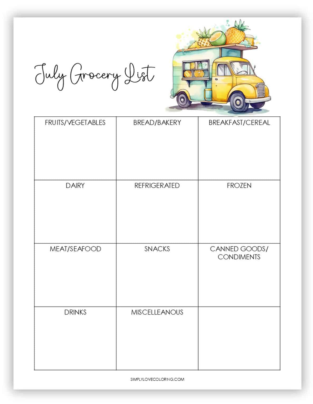 July Planner Printables (Free PDF Downloads) - Simply Love Coloring