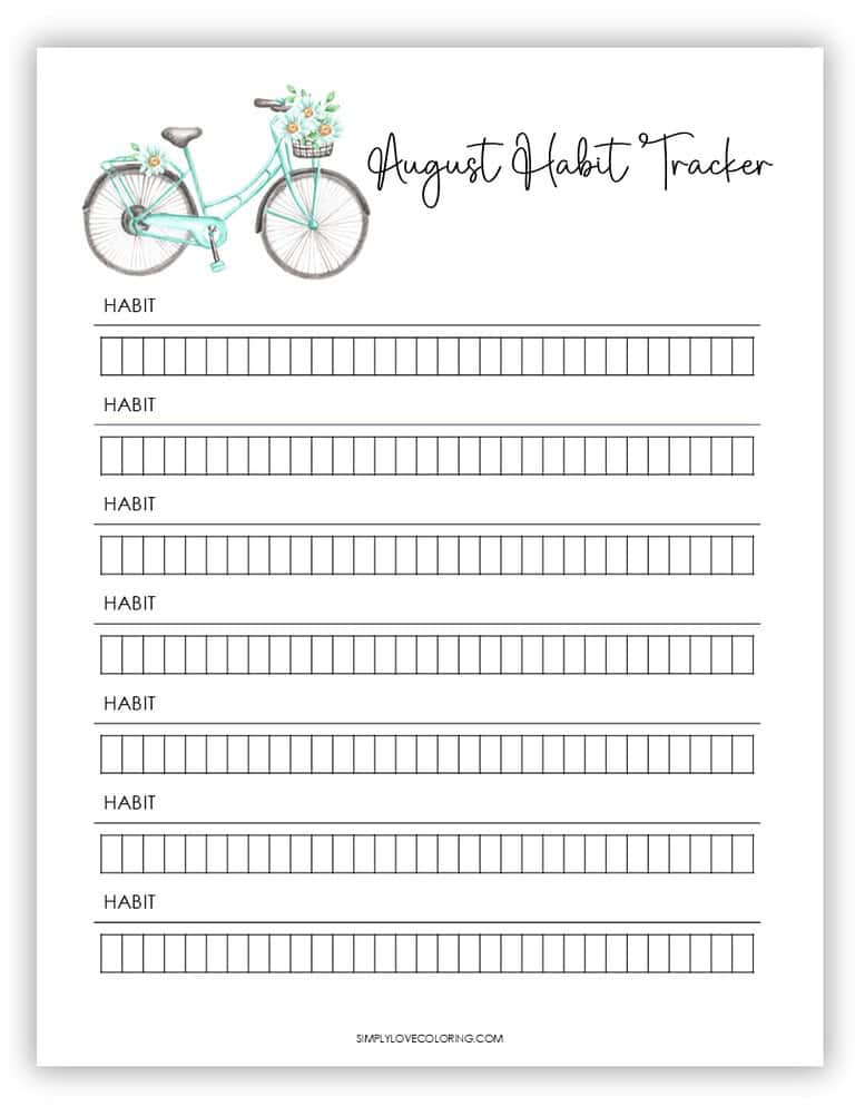 August Planner Printables (Free PDF Download) - Simply Love Coloring