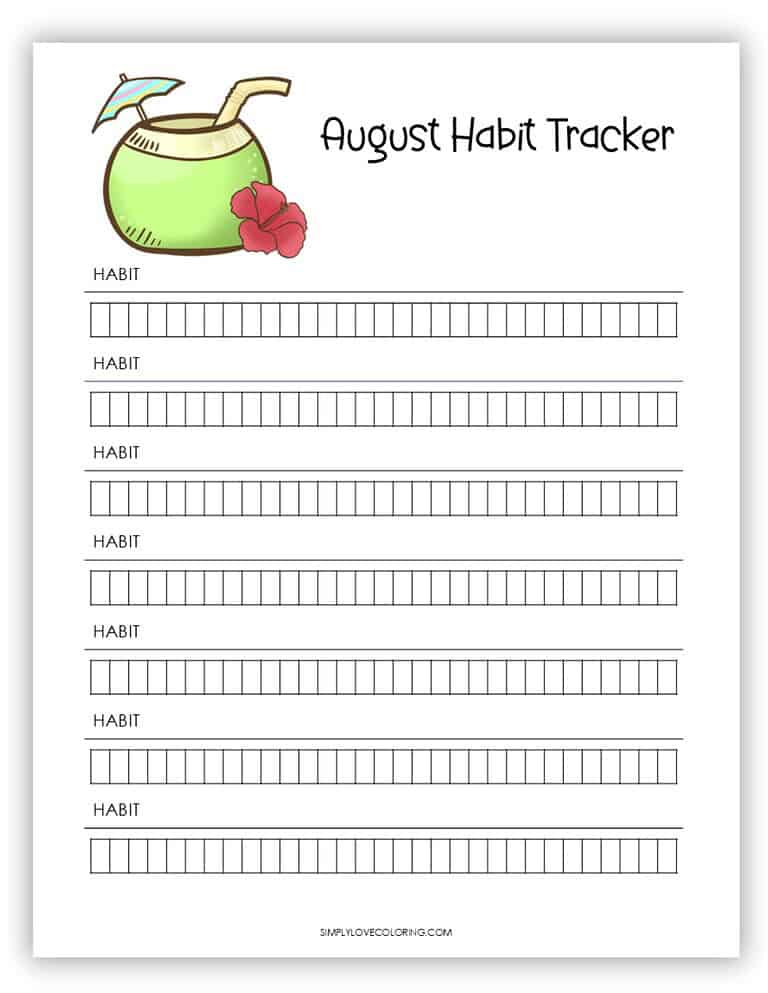 August Planner Printables (Free PDF Download) - Simply Love Coloring