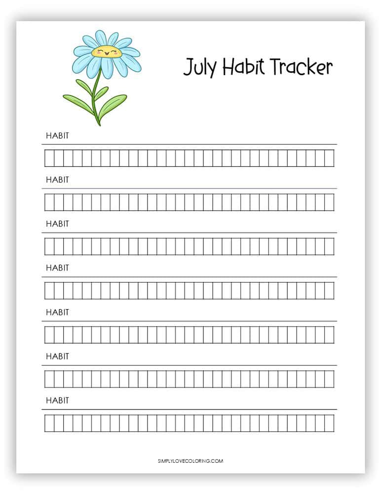 July Planner Printables (Free PDF Downloads) - Simply Love Coloring