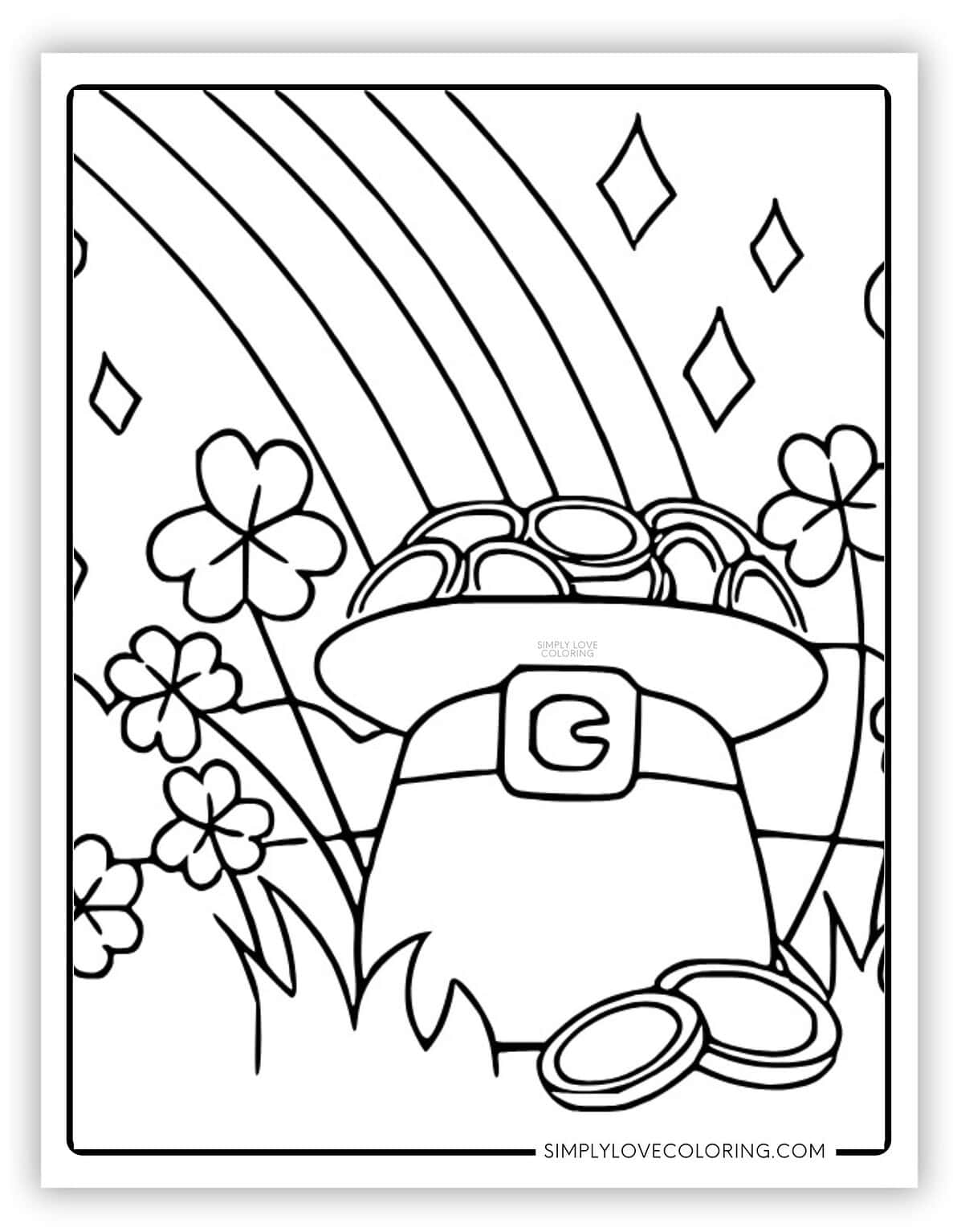 Shamrock Coloring Pages (Free PDF Printables) - Simply Love Coloring