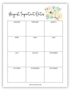 August Planner Printables (Free PDF Download) - Simply Love Coloring