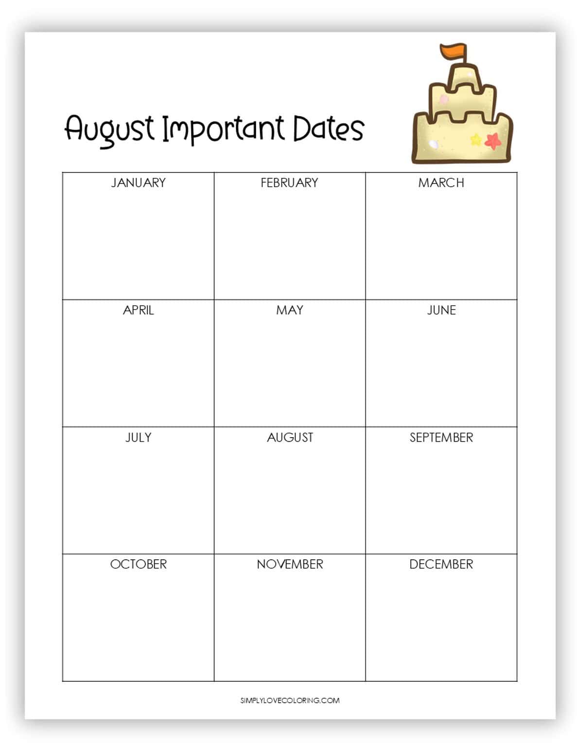 August Planner Printables (Free PDF Download) - Simply Love Coloring