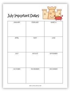 July Planner Printables (Free PDF Downloads) - Simply Love Coloring