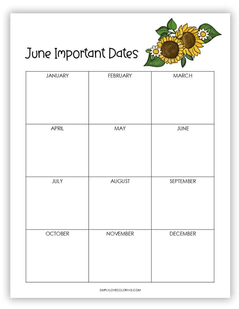 June Planner Printables (Free PDF Downloads) - Simply Love Coloring